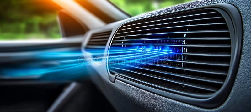Stylish Automotive Climate Control System with Modern Air Conditioning Vent Design and ...