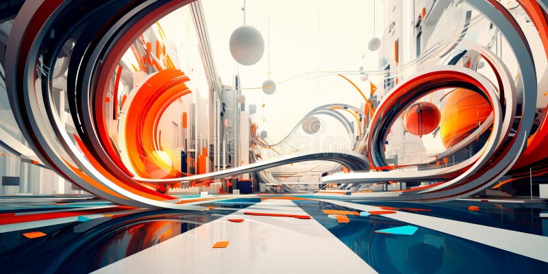 Stylish and Avant-garde Designs Using Abstraction. Generative AI Stock ...