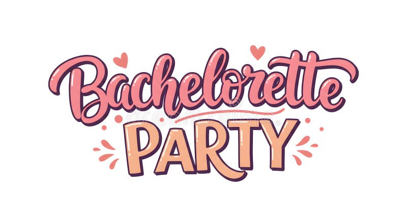Stylish Bachelorette Party Text Design for Invitations and Decorations ...
