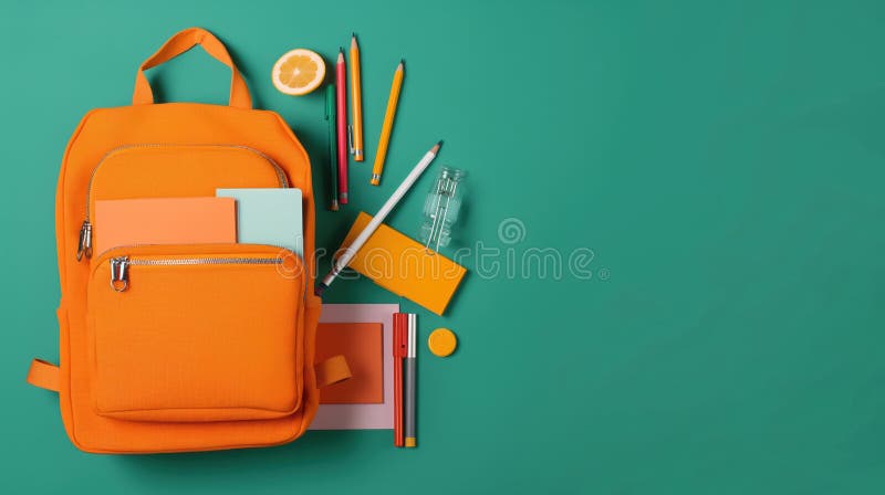 Stylish Backpack with Multiple Compartments and School Supplies ...