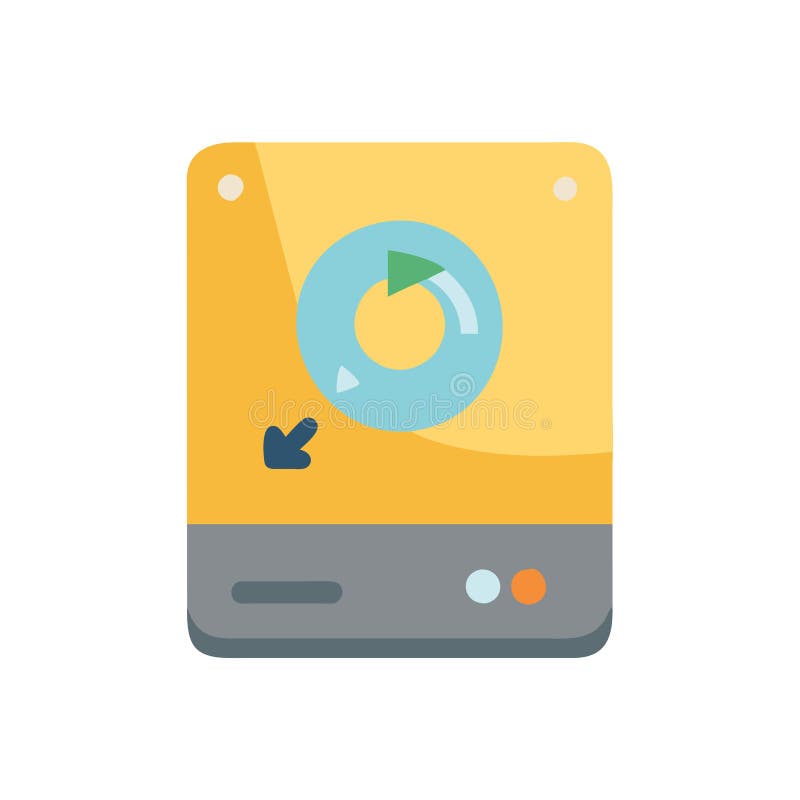 Stylish Backup Drive Icon stock illustration. Illustration of solution ...