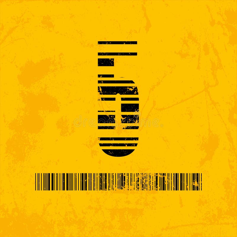 Stylish Barcode Typeface Font. Stripped Letters of Barcode Scanning ...