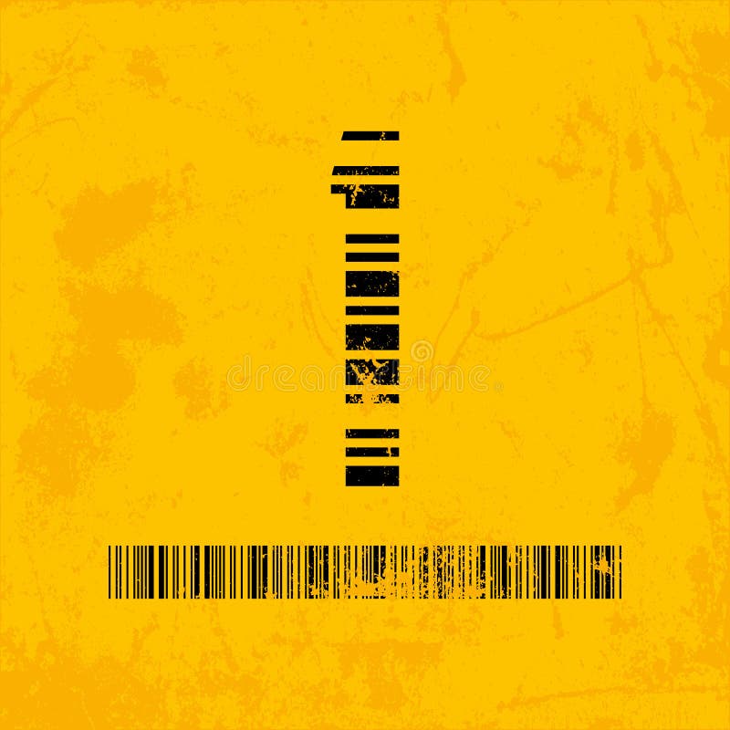 Stylish Barcode Typeface Font. Stripped Letters of Barcode Scanning ...