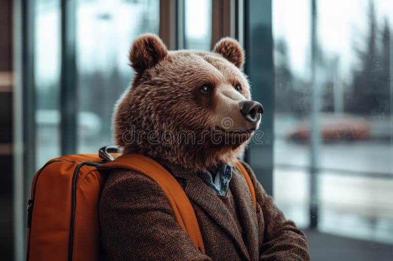Stylish Bear in Formal Suit with Backpack Stock Photo - Image of smart ... Stylish Bear in Formal Suit with Backpack Stock Photo - Image of smart ...