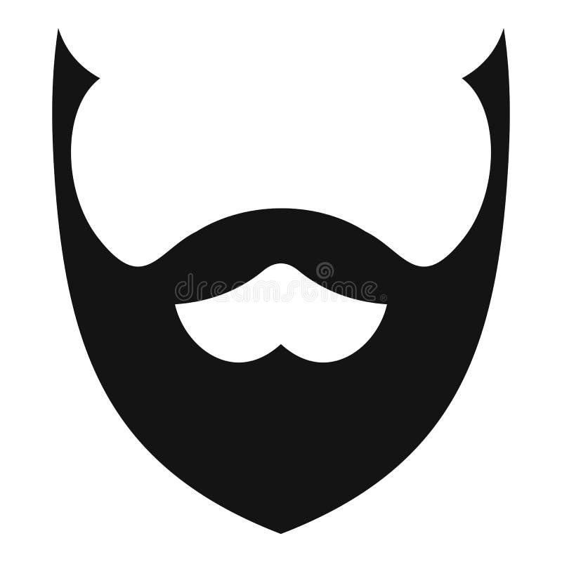 Stylish Beard Icon, Simple Style. Stock Vector - Illustration of ...