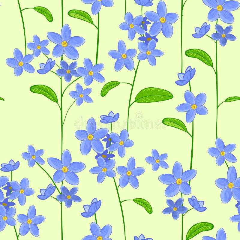 Forget-me-not stock vector. Illustration of leaf, graphic - 29751762