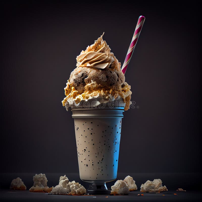 Stylish Beautiful Fruity Milkshake, Chocolate Drop Splashes - AI ...