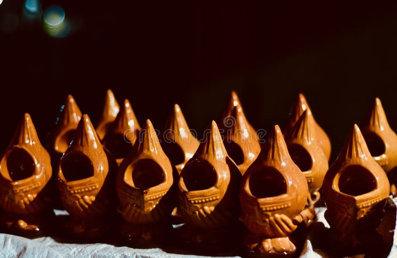 Beautiful Clay Made Pottery Objects in a Stack Unique Photo Stock Photo ...