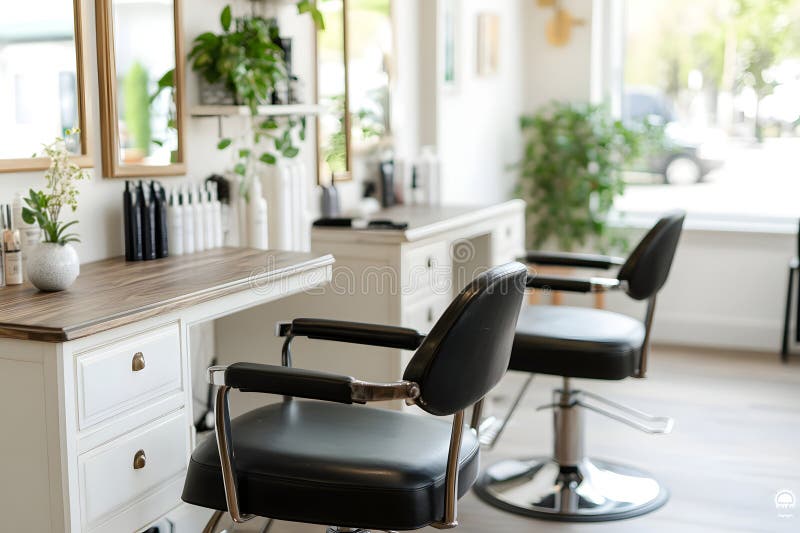 Modern Salon Interior with Stylish Workstations and Amenities ...
