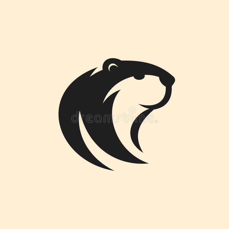 Stylish Beaver, Logo Modern Flair Stock Illustration - Illustration of ...