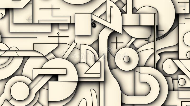 A Stylish Beige Abstract Background Featuring Tech Devices and Icons in ...