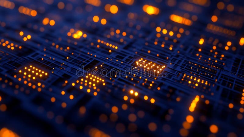 Stylish Binary Code Matrix on Dark Blue Canvas a Cybersecurity and ...