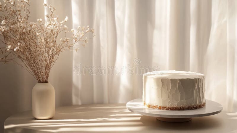 Minimalistic Birthday Celebration with Modern Cake and Elegant Decor ...