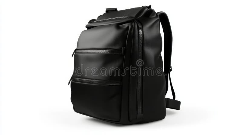 Stylish Black Backpack Designed for Everyday Use, Featuring Multiple ...