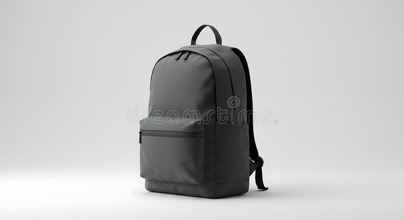 Stylish Black Backpack: a Modern Essential Stock Illustration ...