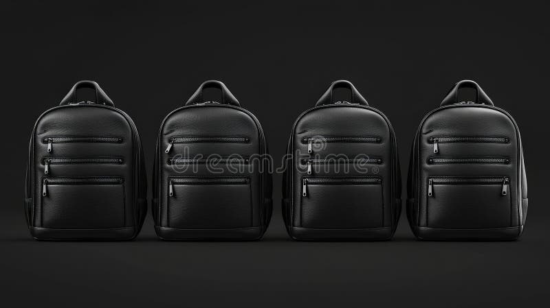 Stylish Black Backpacks Showcasing Sleek Design and Practical ...