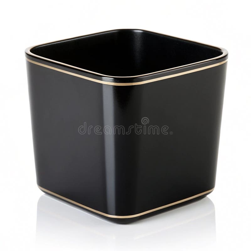 Stylish Black Container Isolated Stock Illustration - Illustration of ...