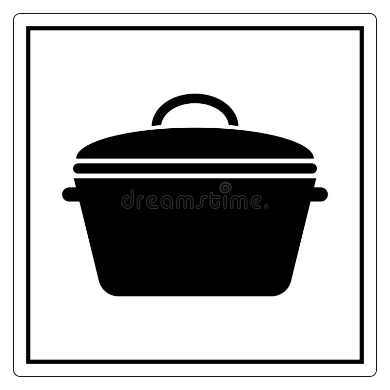 Stylish Black Cooking Pot Icon for Kitchen Use Stock Illustration ...