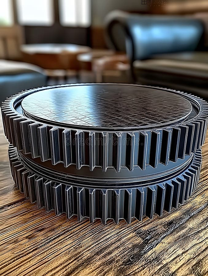 Stylish Black Gear Shaped Coasters Stock Photos - Free & Royalty-Free ...