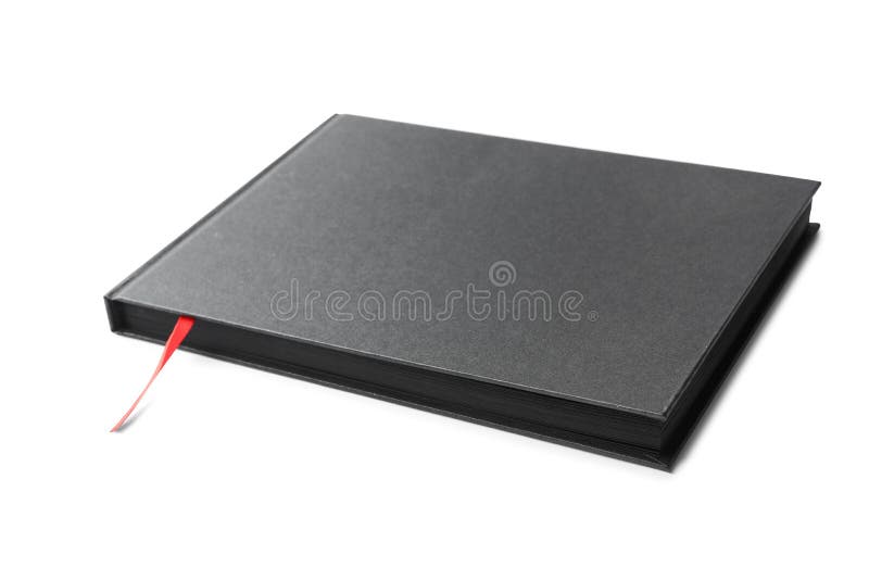 Stylish Black Hardcover Notebook Isolated on White Stock Image - Image ...