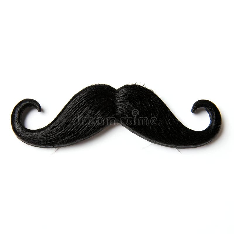Stylish Black Moustache Isolated on White Background Stock Illustration ...