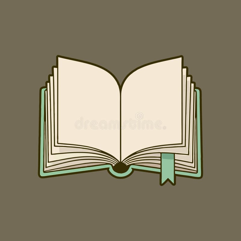 Stylish Black and Purple Open Book Vector with Flat Pages Stock Vector ...