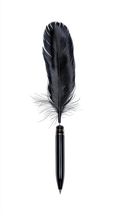 A Stylish Black Quill Pen with a Sleek Design Perfect for Writing ...