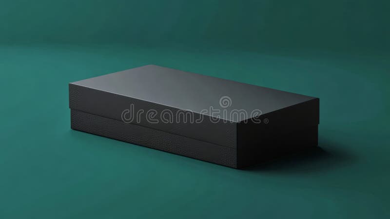 Stylish Black Rectangular Box Mockup with Soft Gradients on Deep ...
