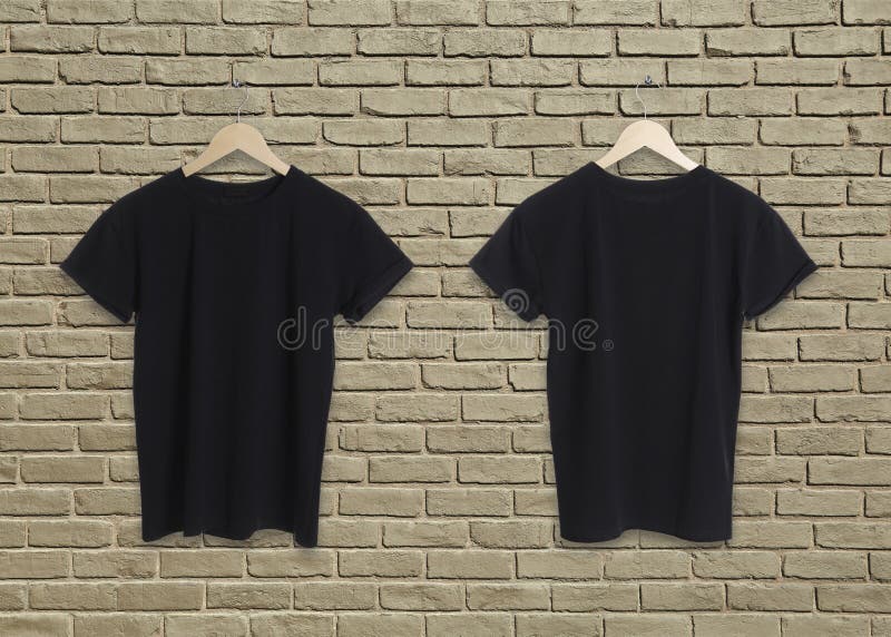 Plain Black T Shirt Front And Back