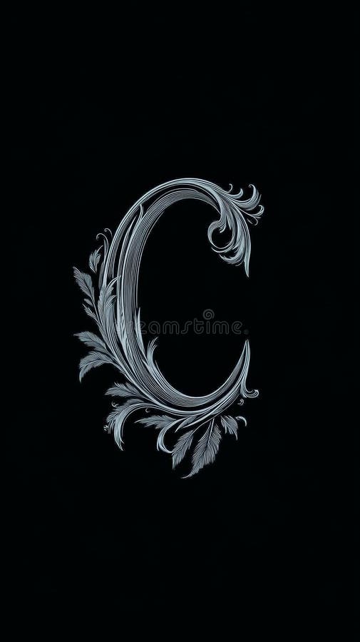 Letter C Calligraphy Black Stock Illustrations – 1,000 Letter C ...
