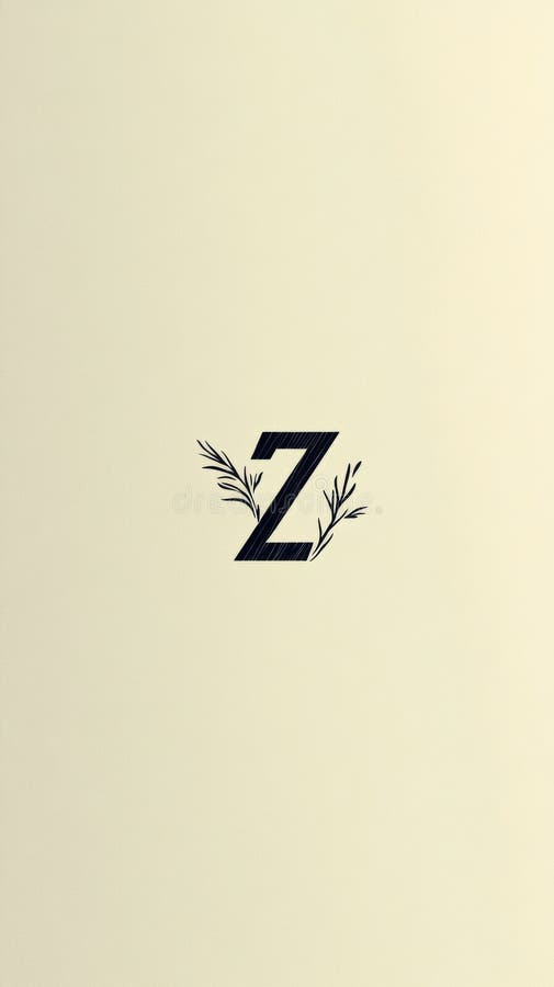 Stylish Black and White Calligraphy Logo Featuring the Letter Z with ...