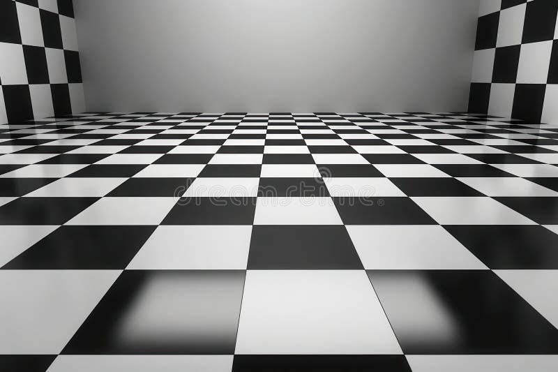 Monochrome Harmony. Clean and Timeless Checkerboard Pattern Stock ...