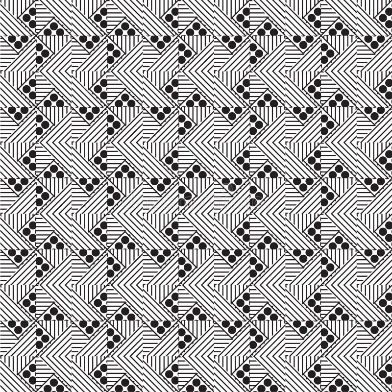 Stylish Black and White Geometric Graphic Pattern Stock Vector ...