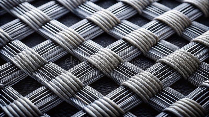 Stylish Black and White Knitted Grid Overlay PNG a Versatile Design ...