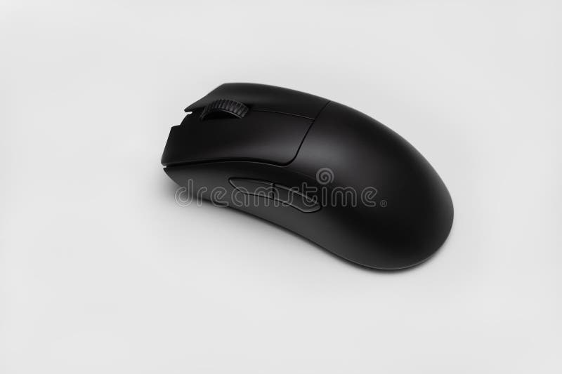 A Stylish Black Wireless Mouse Showcased on a Clean White Surface ...