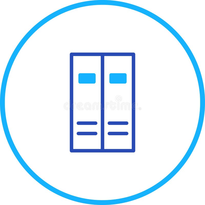 Stylish Blue Cupboard Icon Design Representing Storage Solution and ...
