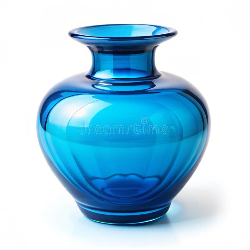 Stylish Blue Glass Object Isolated Stock Illustration - Illustration of ...