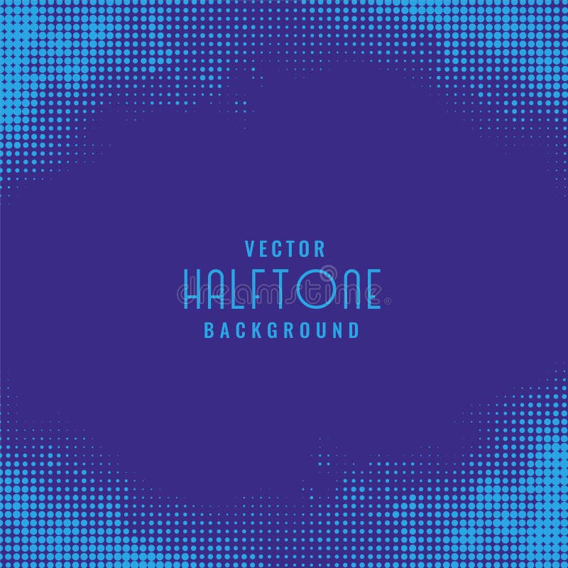 Stylish Blue Halftone Pattern Texture Background Stock Vector ...