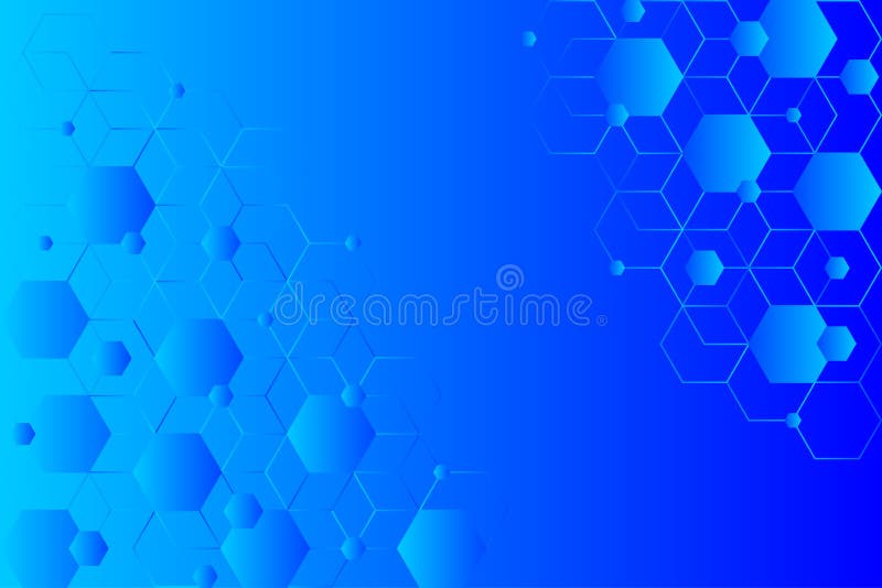 Stylish Blue Hexagonal Abstract Background Stock Vector - Illustration ...