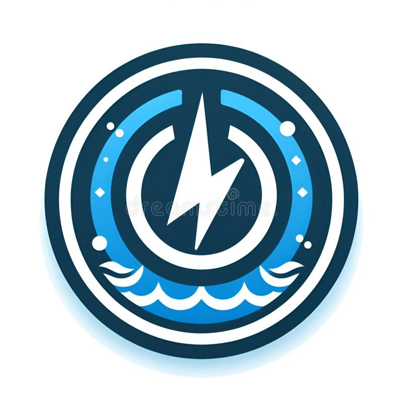 Stylish Blue Power Button for Websites, Generative AI. Stock ...