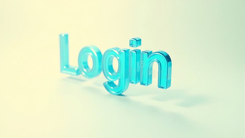 Stylish Blue Typography for Login Display on a Light Background Stock ...