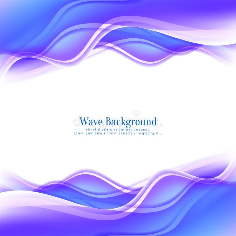 Stylish Blue Wave Flowing Background Stock Vector - Illustration of ...