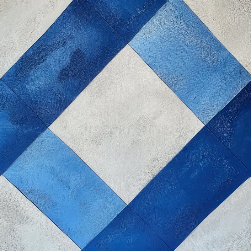 Stylish Blue and White Checkered Background Featuring a Decorative ...