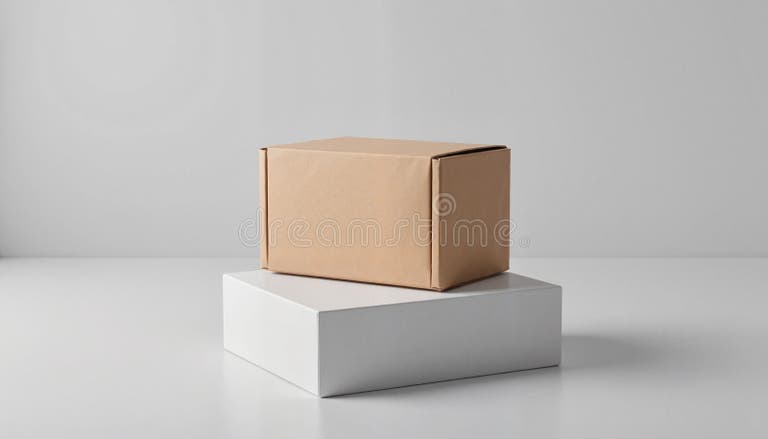 Stylish Box Mockup with Clear Shadows on Gradient Backdrop, Visual ...