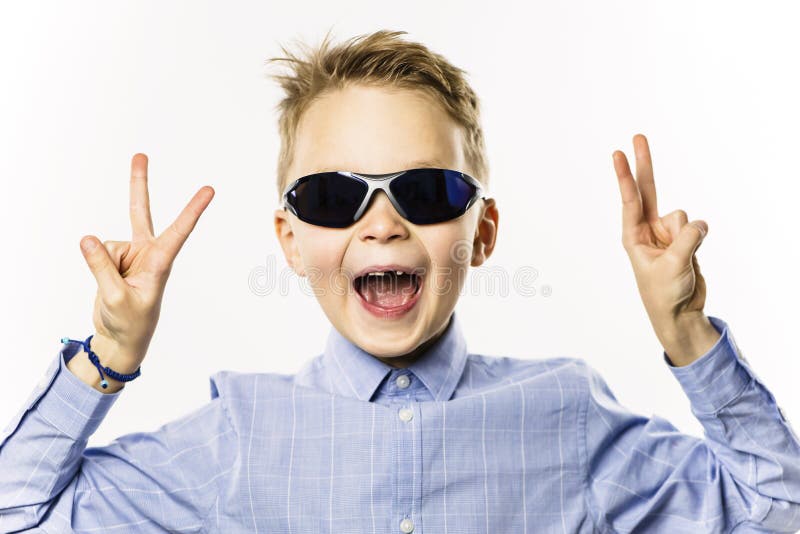 Stylish Boy without a Front Tooth is Smiling Stock Photo - Image of ...