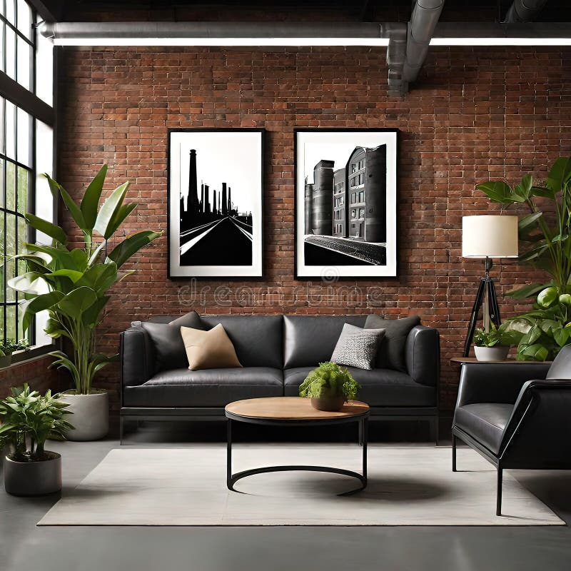 Stylish Brick Wall with Subtle Texture and Modern Appeal, Large Frames ...
