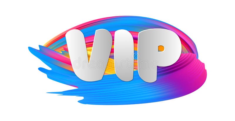 Stylish Bright Creative VIP Text on White Background - Vector Stock ...