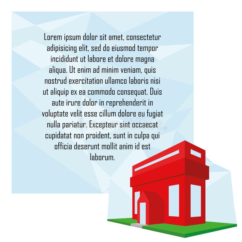 Stylish Building Illustration with Space for Text Stock Vector ...