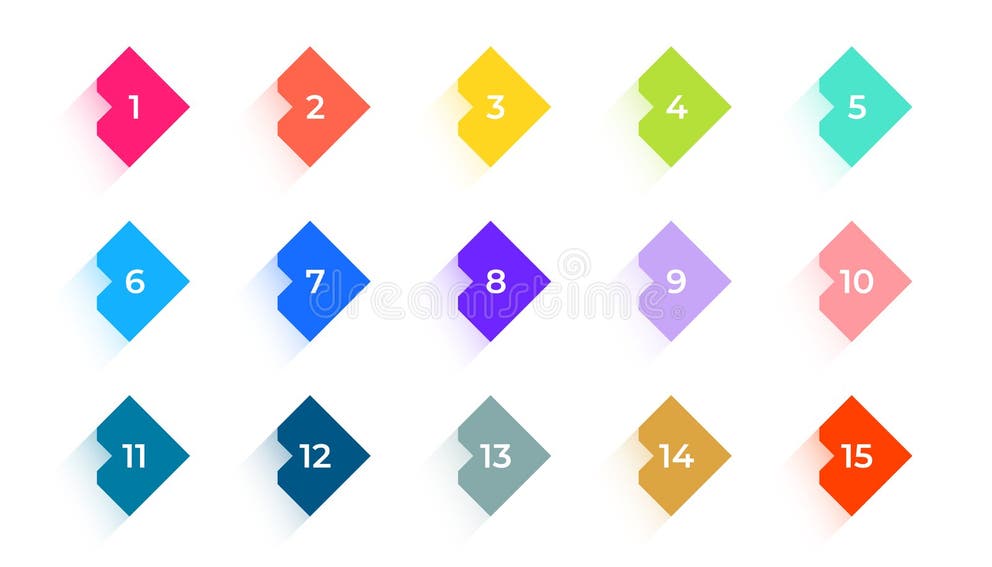 Stylish Bullet Points Infographic Symbols in Pack Stock Vector ...