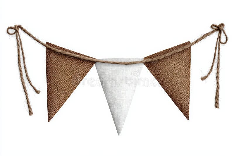 A Stylish Bunting Banner Featuring Alternating Brown and White ...